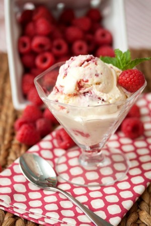 Raspberry-White Chocolate Ice Cream » Tide & Thyme